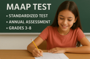 MAAP practice test For Math and ELA With Score Distribution